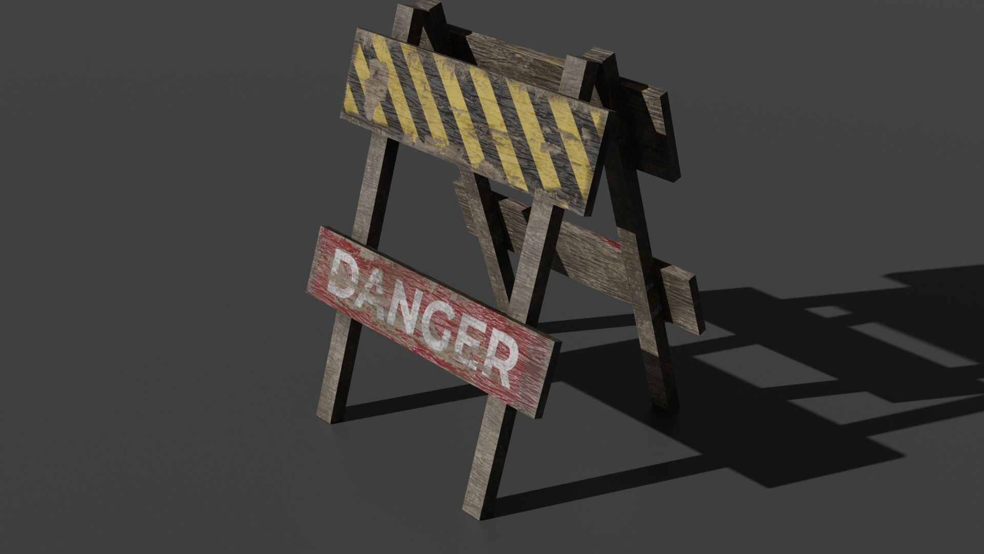 Caution sign 3D model | CGTrader