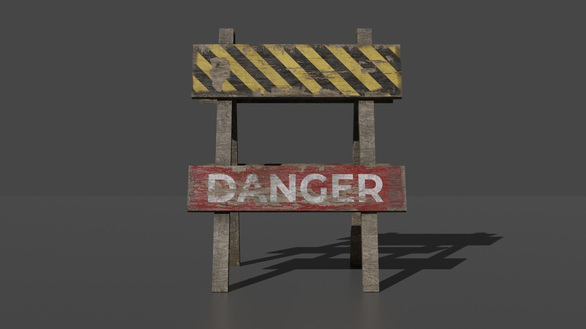 Caution sign 3D model | CGTrader