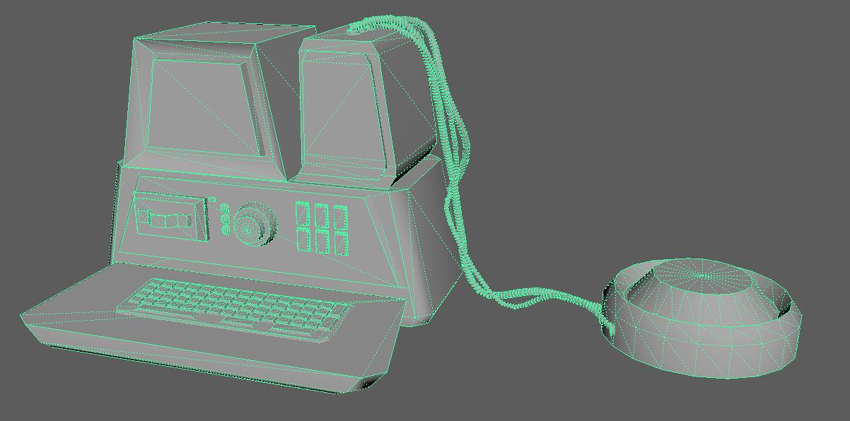 3D model Post apocalyptic computer VR / AR / low-poly | CGTrader