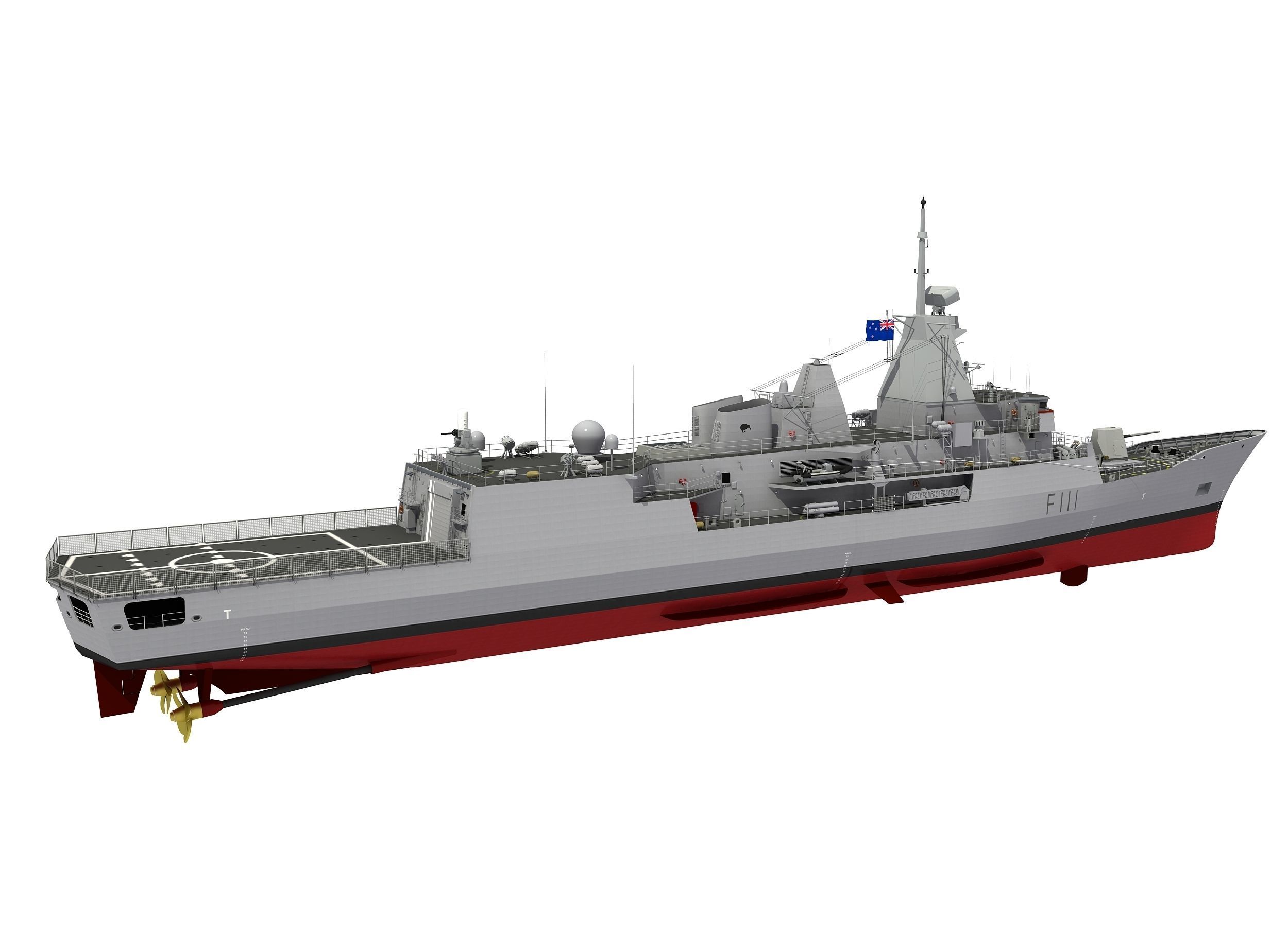 HMNZS TE MANA NEW ZEALAND MEKO CLASS FRIGATE 3D model | CGTrader