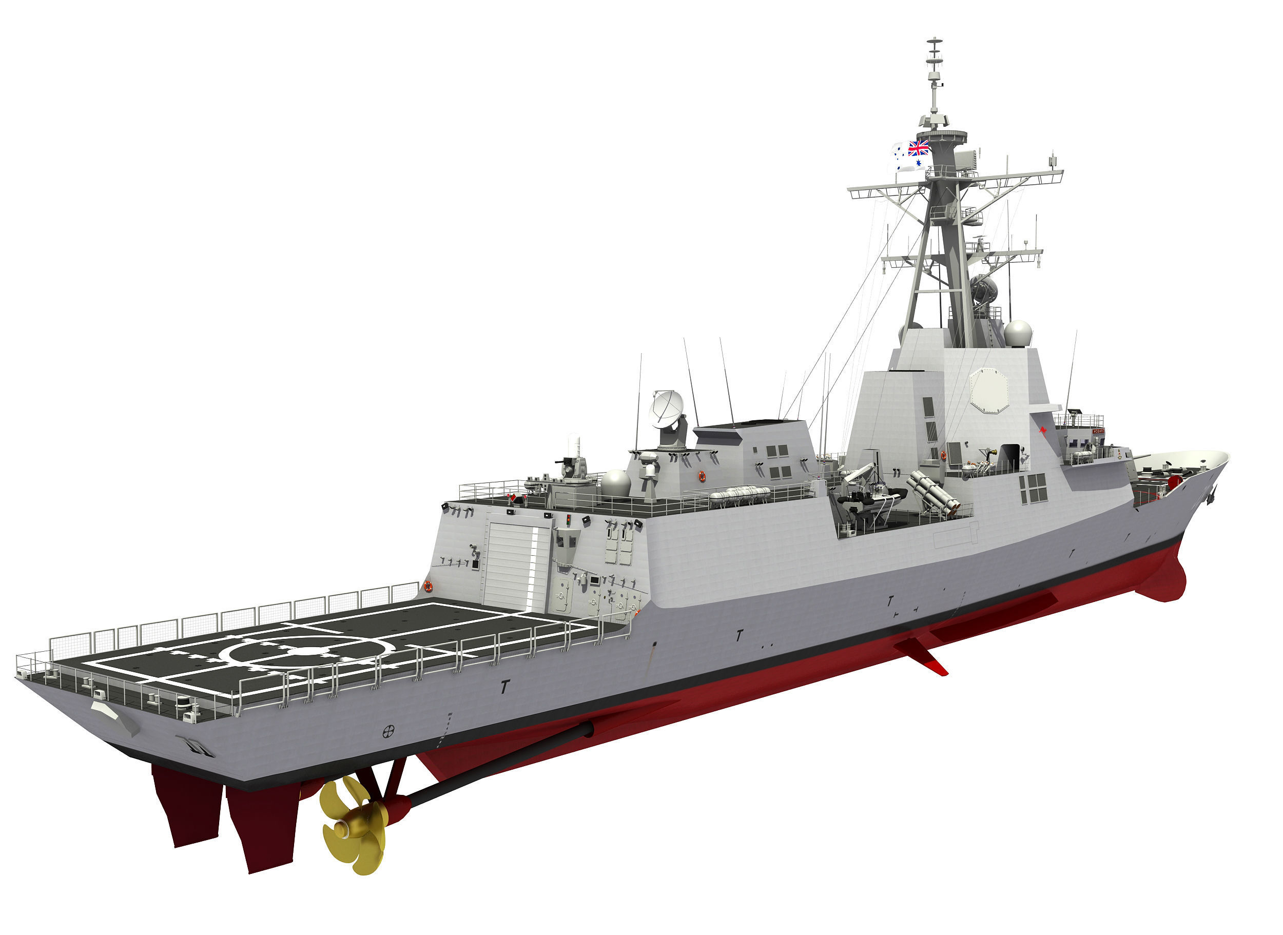 AUSTRALIAN HOBART CLASS DESTROYER 3D model | CGTrader