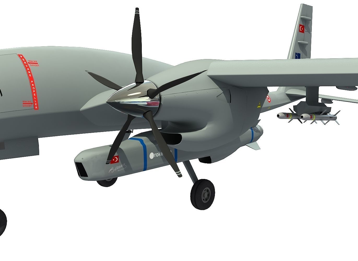 AKINCI UAV model 3D model | CGTrader