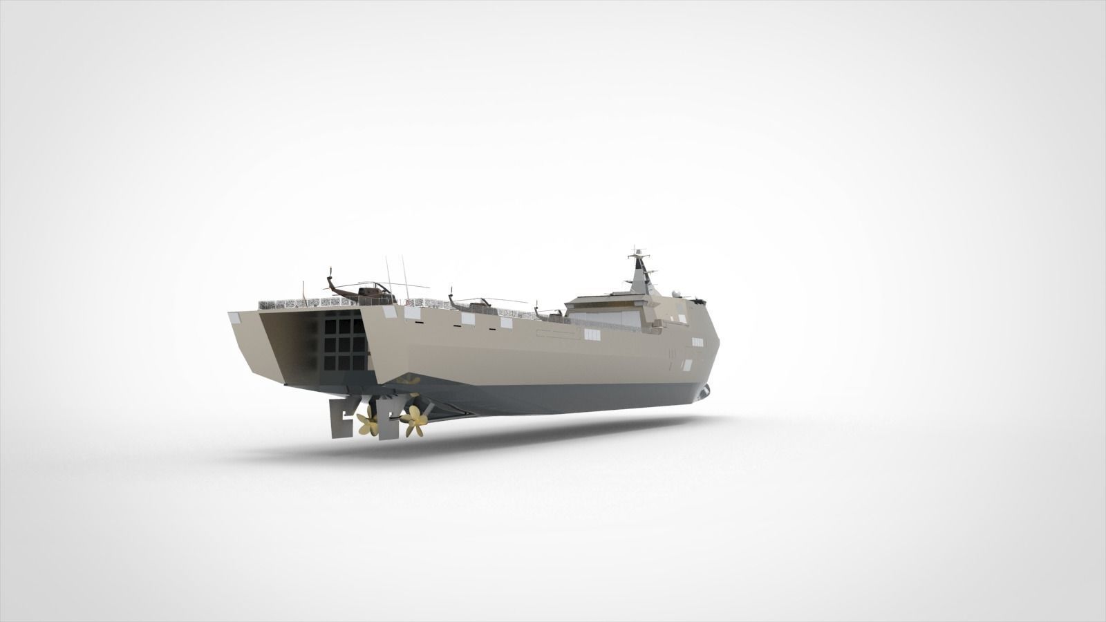 Landing platform dock LPD ship 3D model | CGTrader