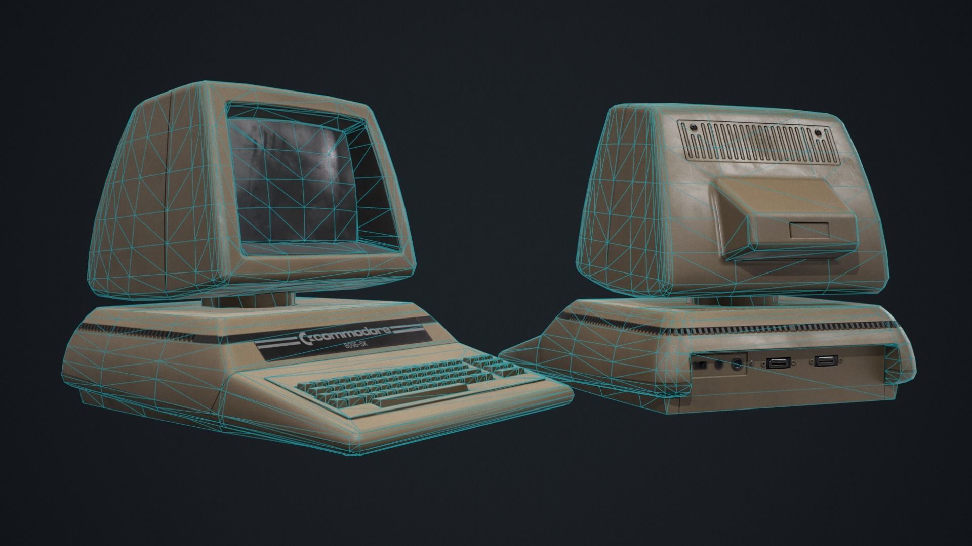 3D model Commodore PET low-poly 3D Model VR / AR / low-poly | CGTrader