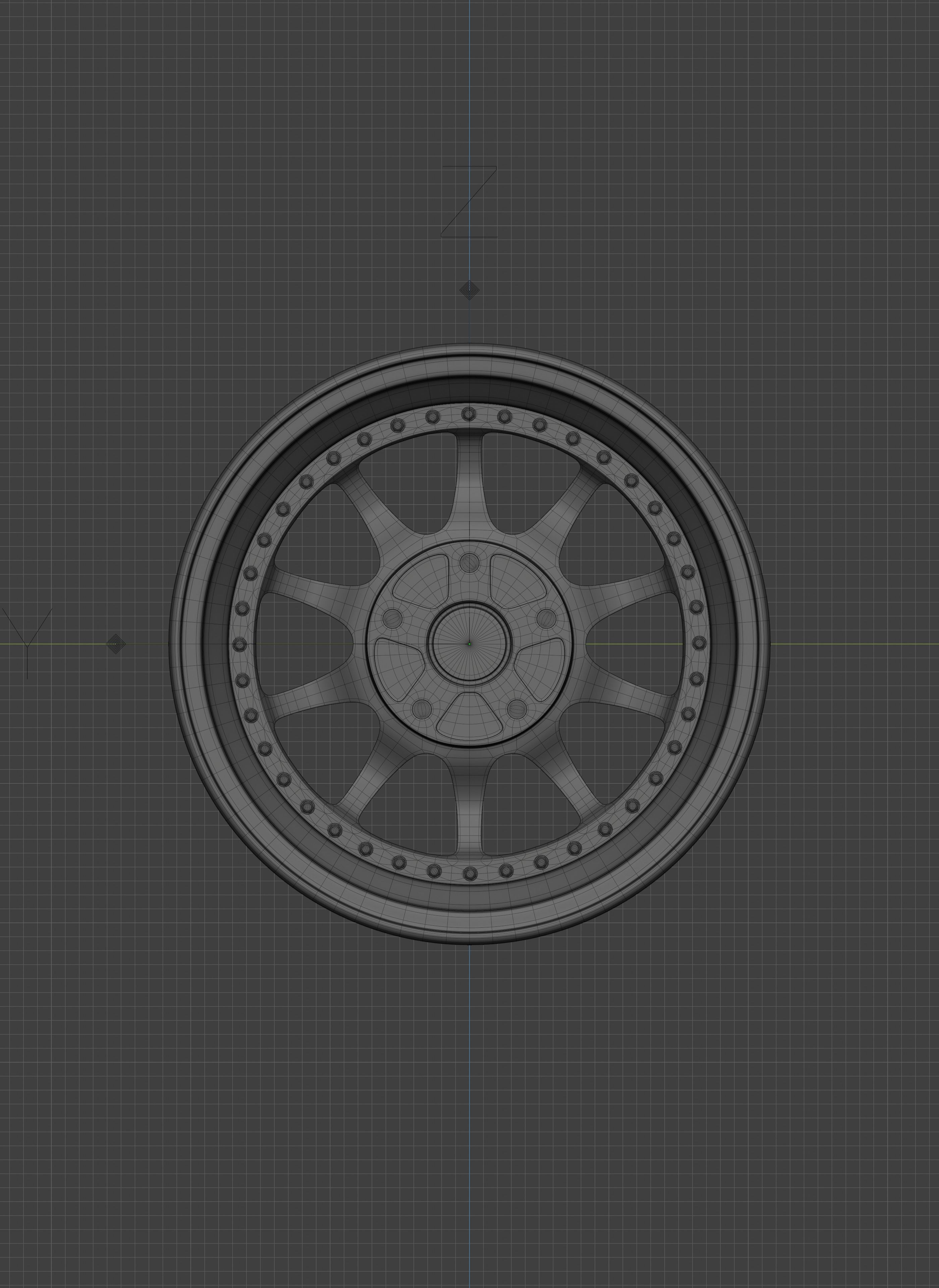 Blitz Type 01 car rim free 3D model | CGTrader