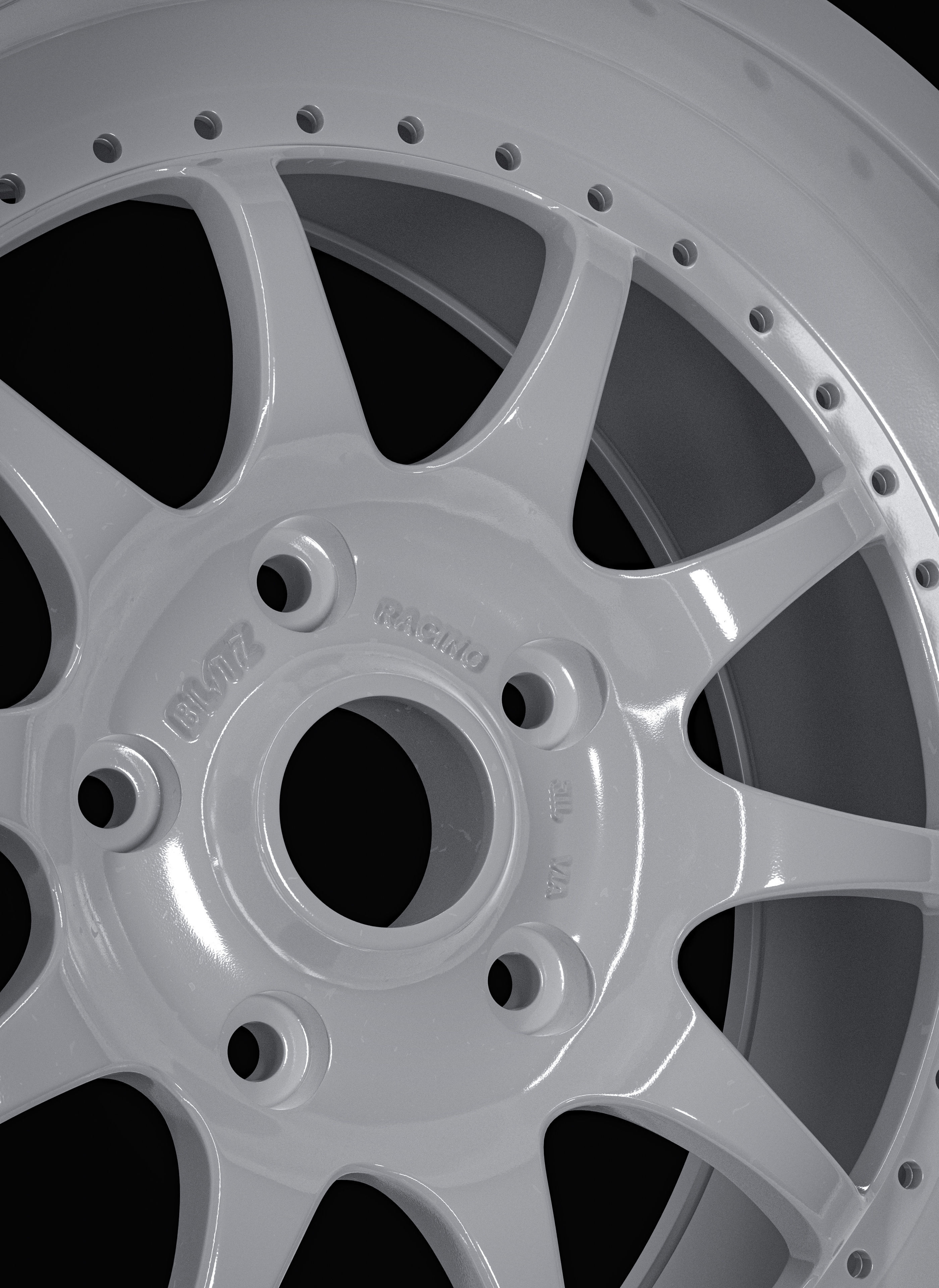 Blitz Type 01 car rim free 3D model | CGTrader