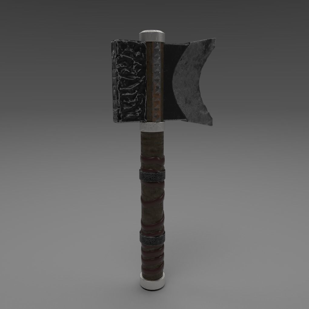3D model Black metal axe VR / AR / low-poly | CGTrader
