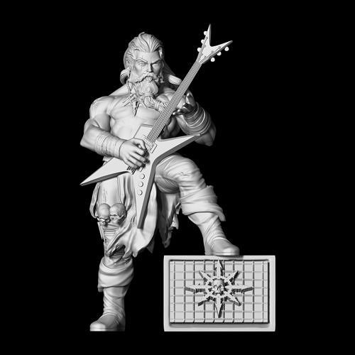 Dimebag statue of man holding guitar 3D model 3D printable | CGTrader
