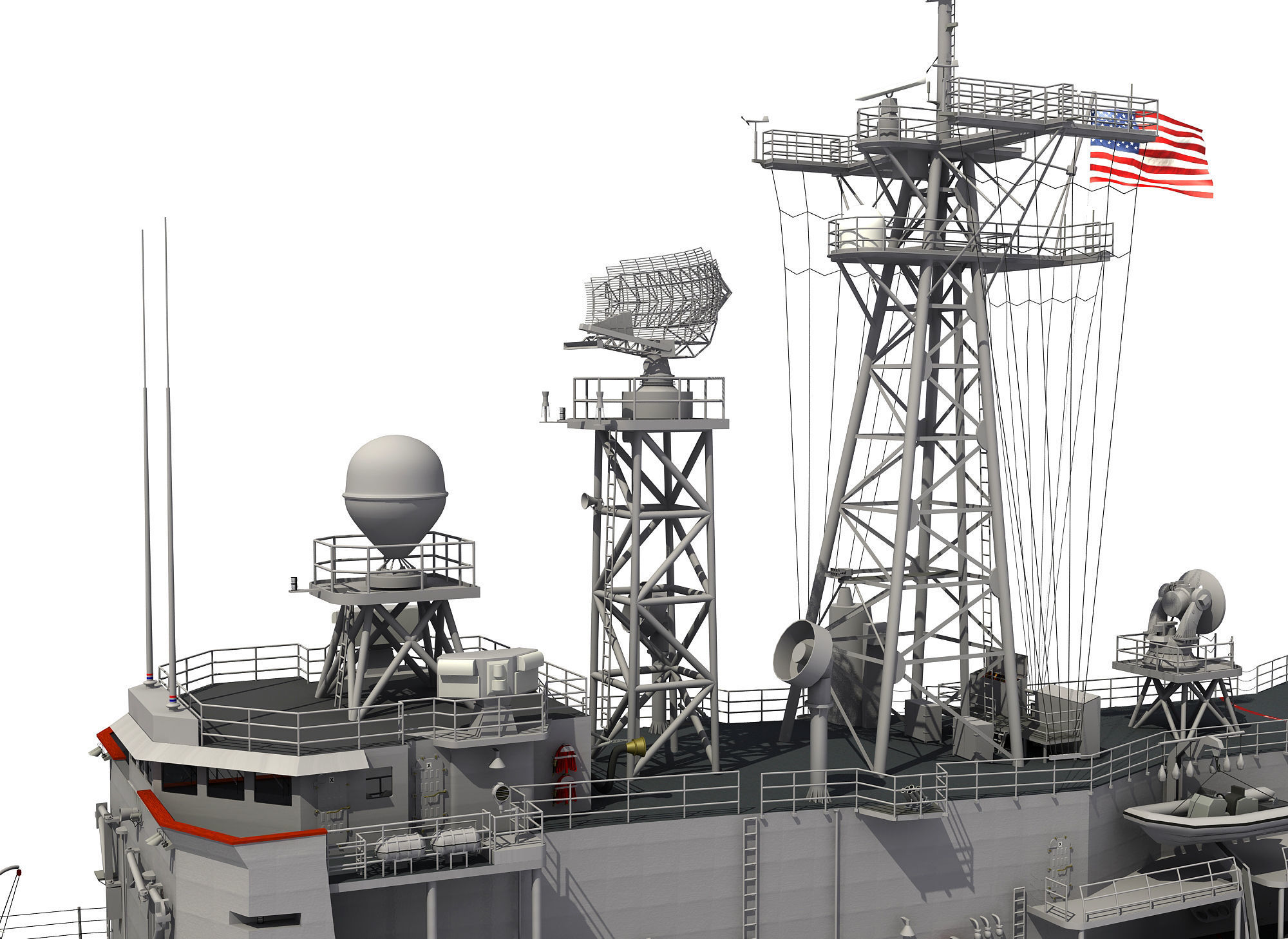 OLIVER HAZARD PERRY CLASS FRIGATE USS ELROD 3D model | CGTrader