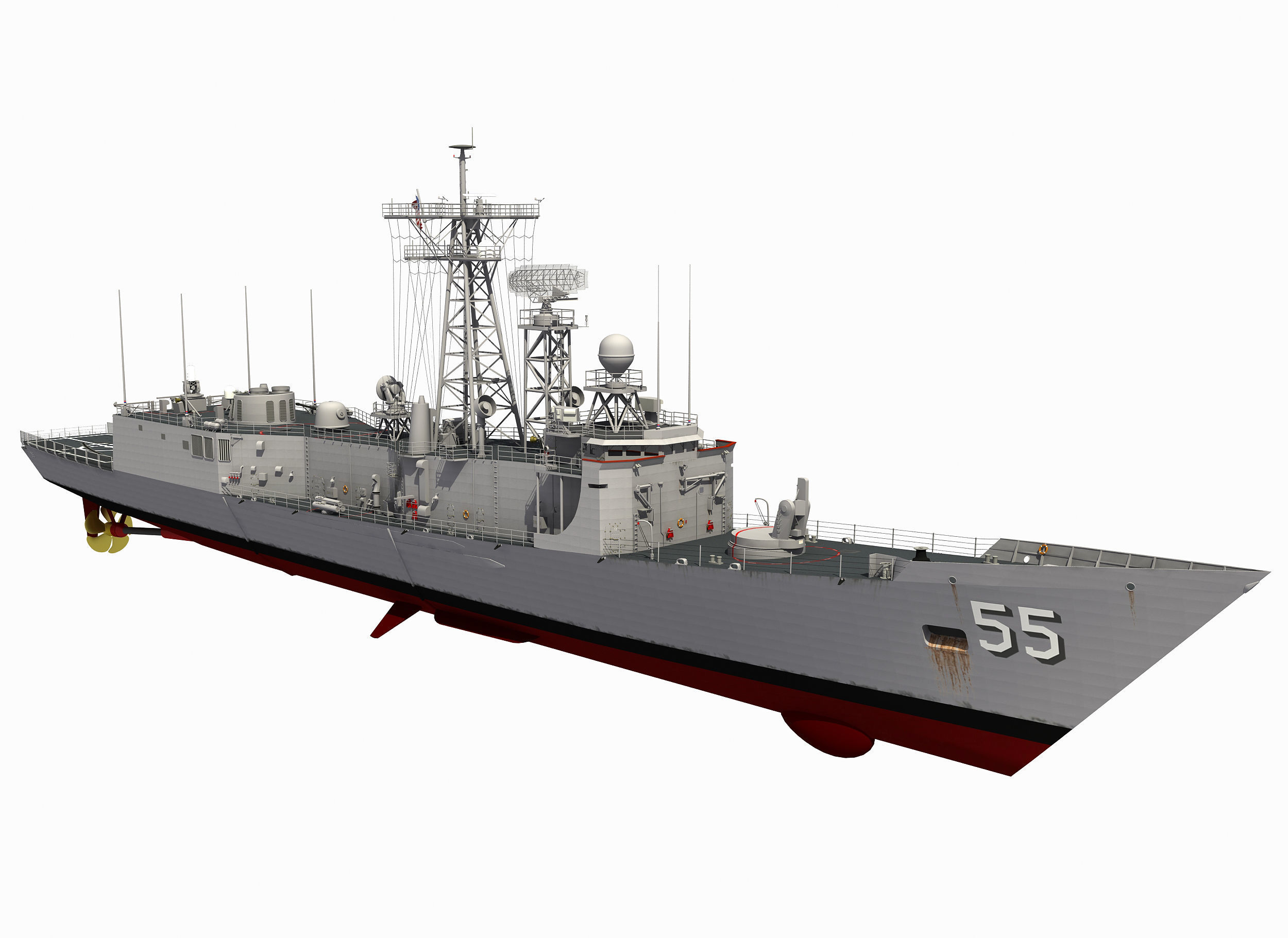 OLIVER HAZARD PERRY CLASS FRIGATE USS ELROD 3D model | CGTrader