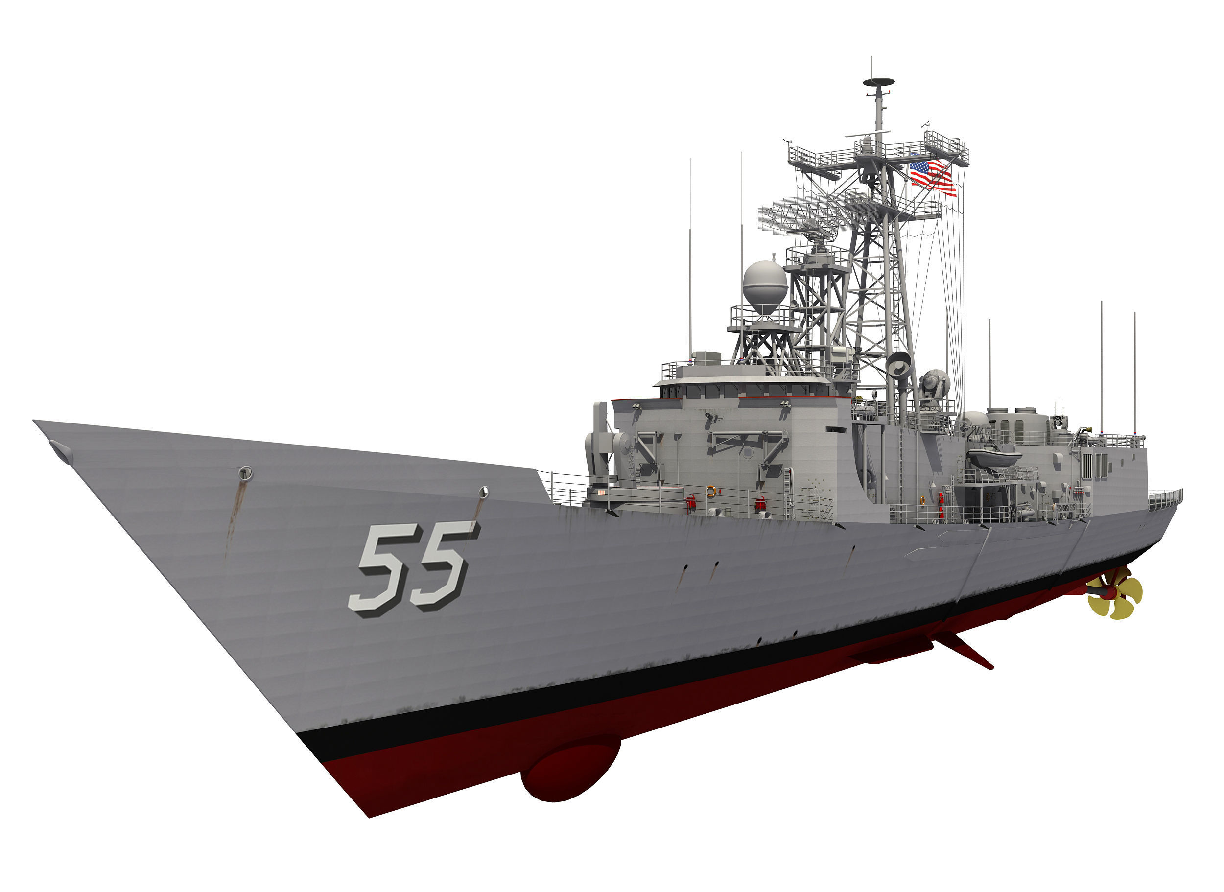 OLIVER HAZARD PERRY CLASS FRIGATE USS ELROD 3D model | CGTrader