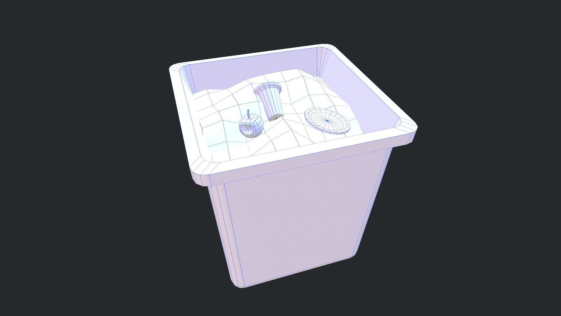 3D model Trash container stylized VR / AR / low-poly | CGTrader