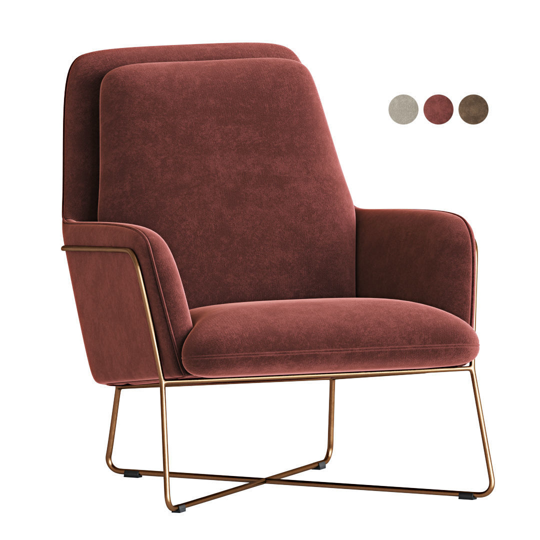 Jamie lounge chair 3D model | CGTrader