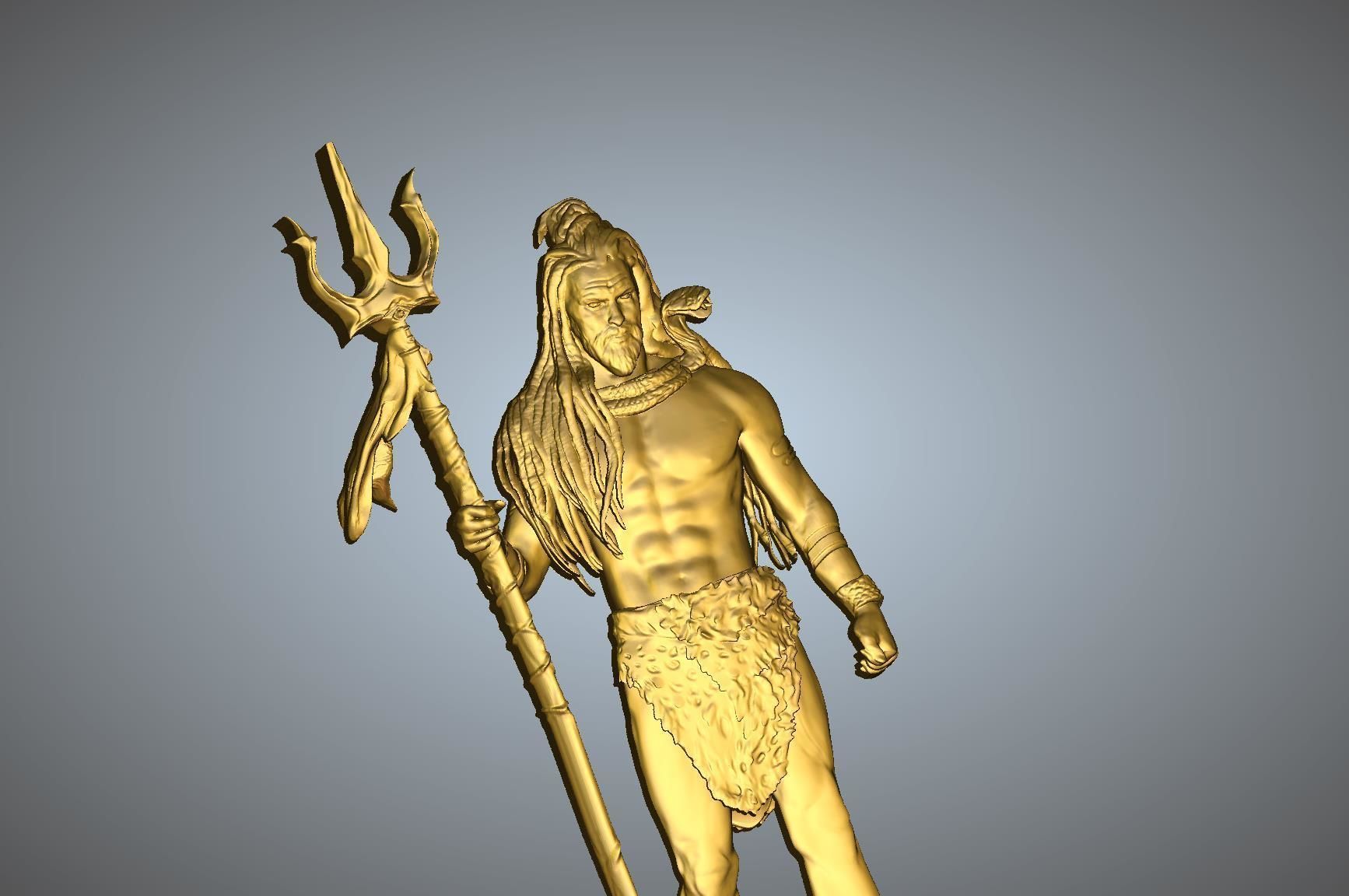 Mahadev lord shiva holding spear 3D model 3D printable | CGTrader
