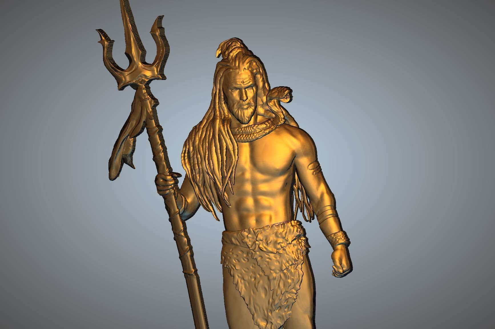 Mahadev lord shiva holding spear 3D model 3D printable | CGTrader