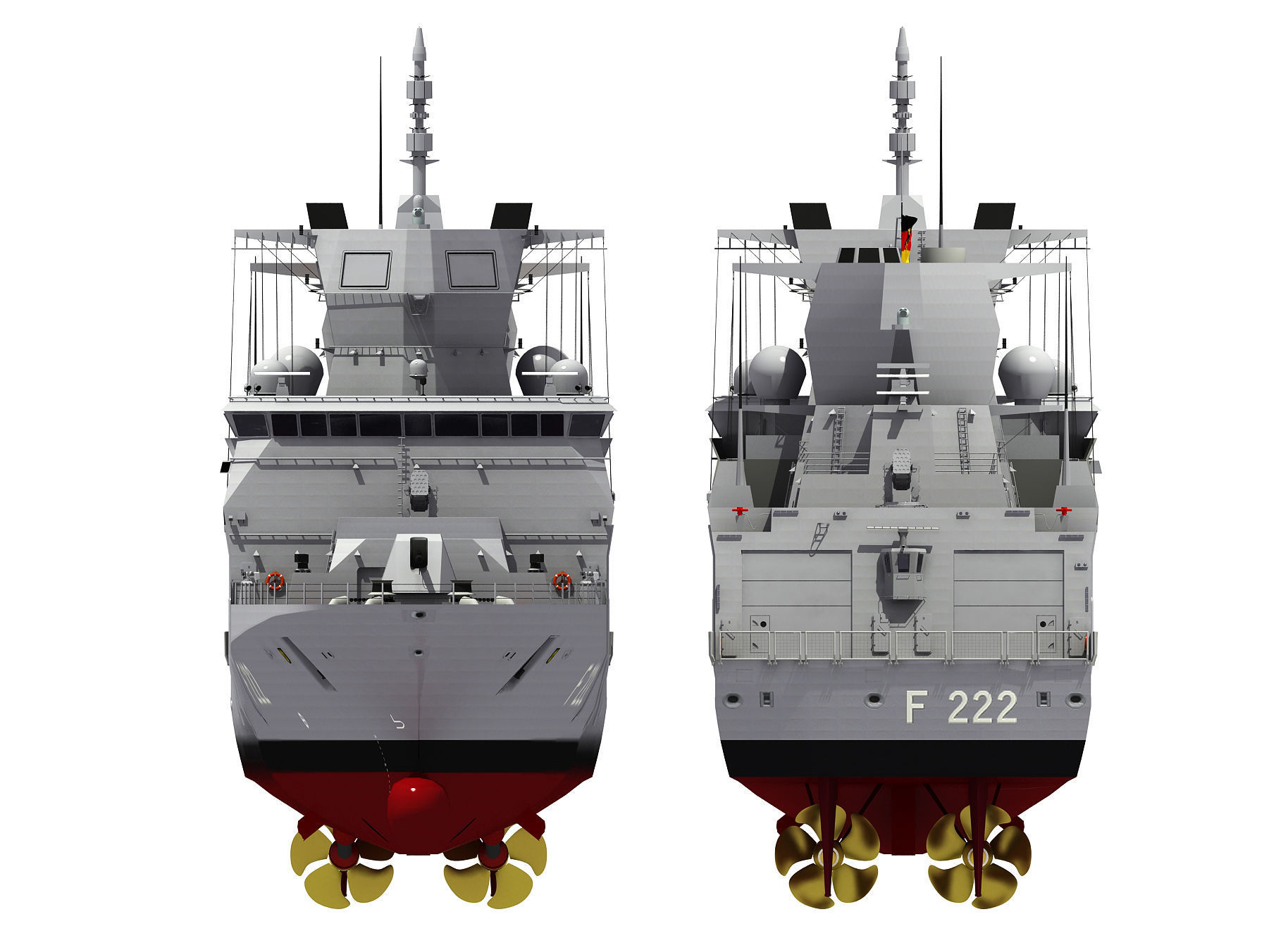 TYPE 125 BADEN WURTTEMBERG CLASS FRIGATE 3D model | CGTrader