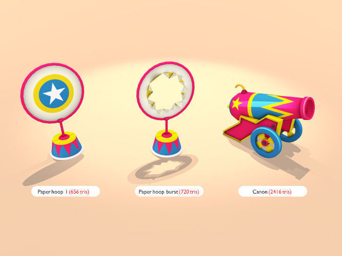 3D model Circus Props VR / AR / low-poly animated | CGTrader