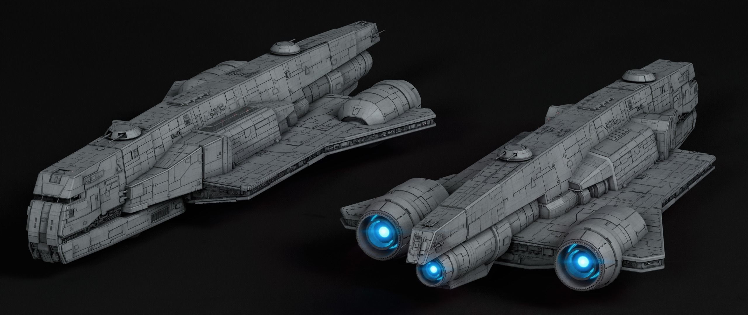 Imperial Gozanti Class Cruiser 3d Model Rigged Cgtrader