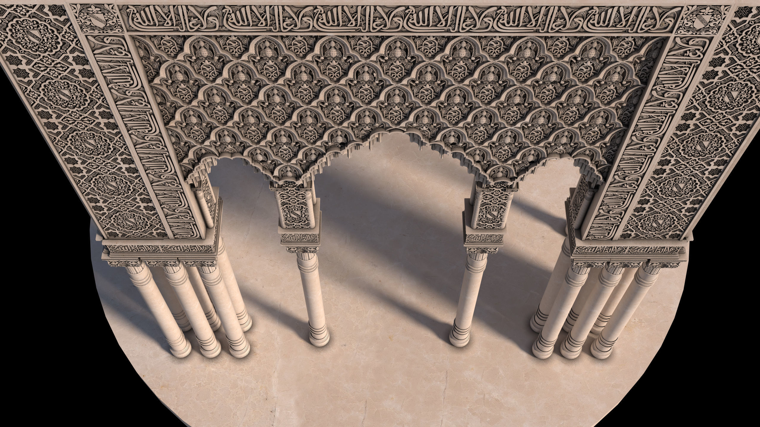 alhambra granada pavilion 3D model | CGTrader