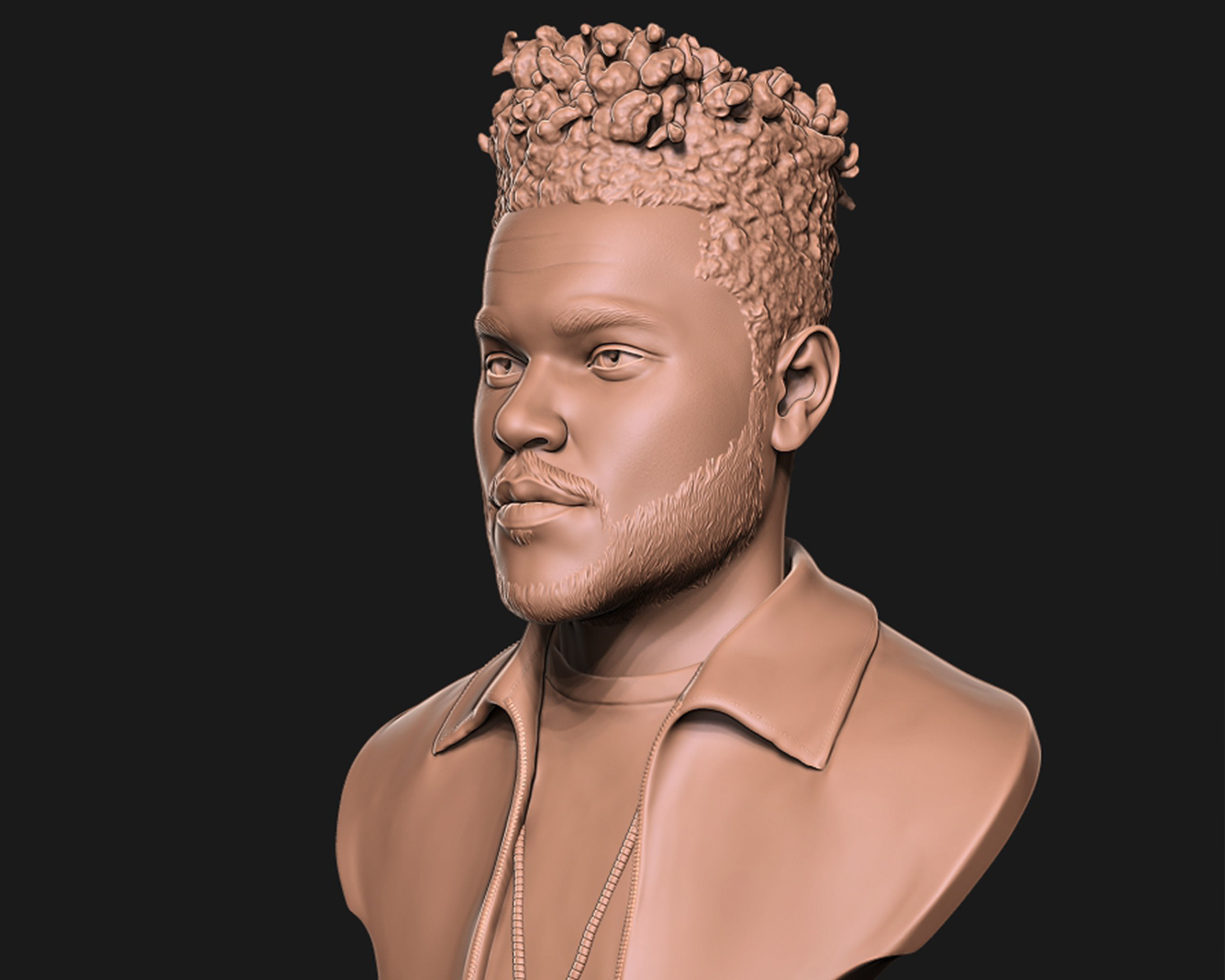 The Weeknd portrait sculpture 3D model 3D printable | CGTrader