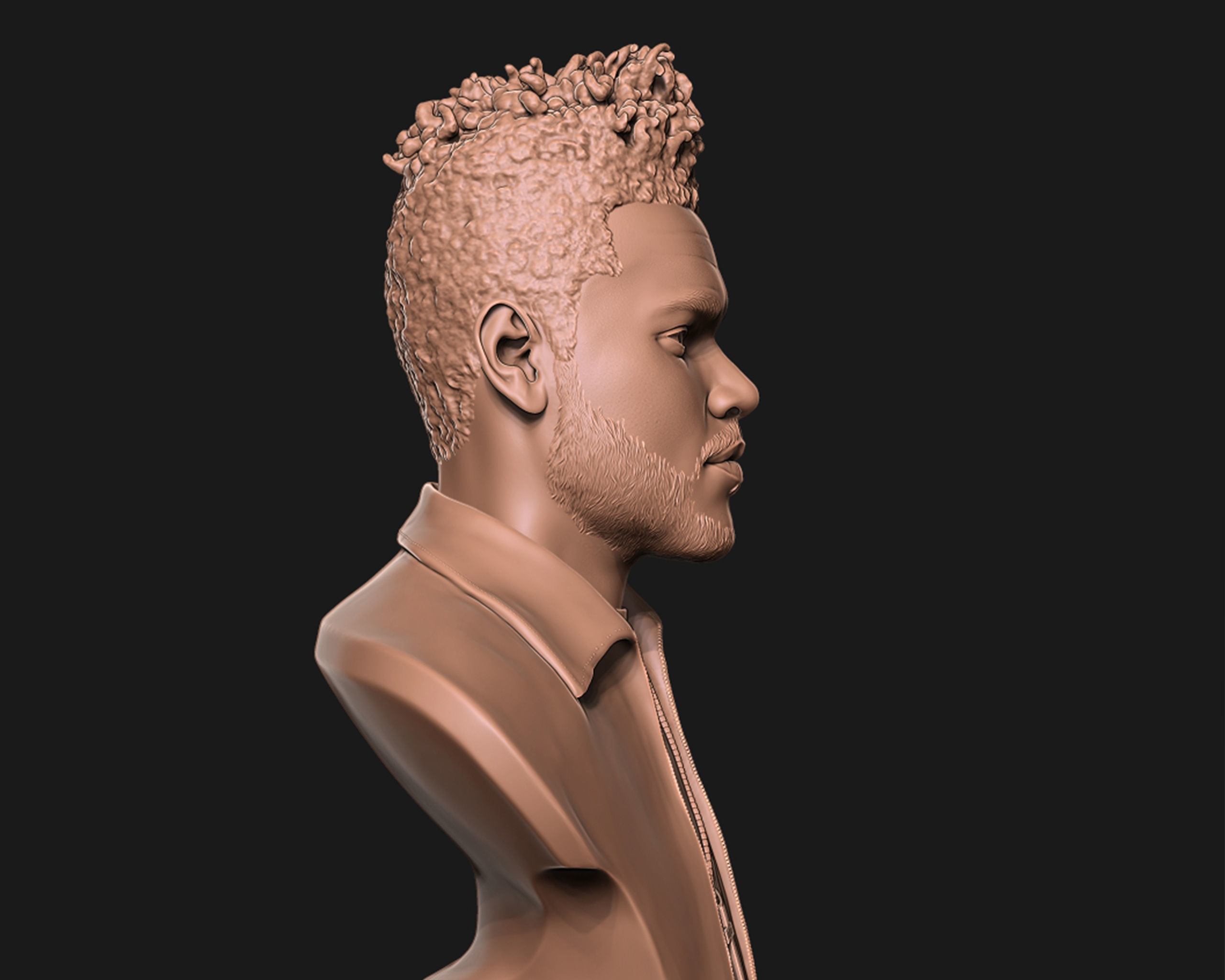 The Weeknd portrait sculpture 3D model 3D printable | CGTrader