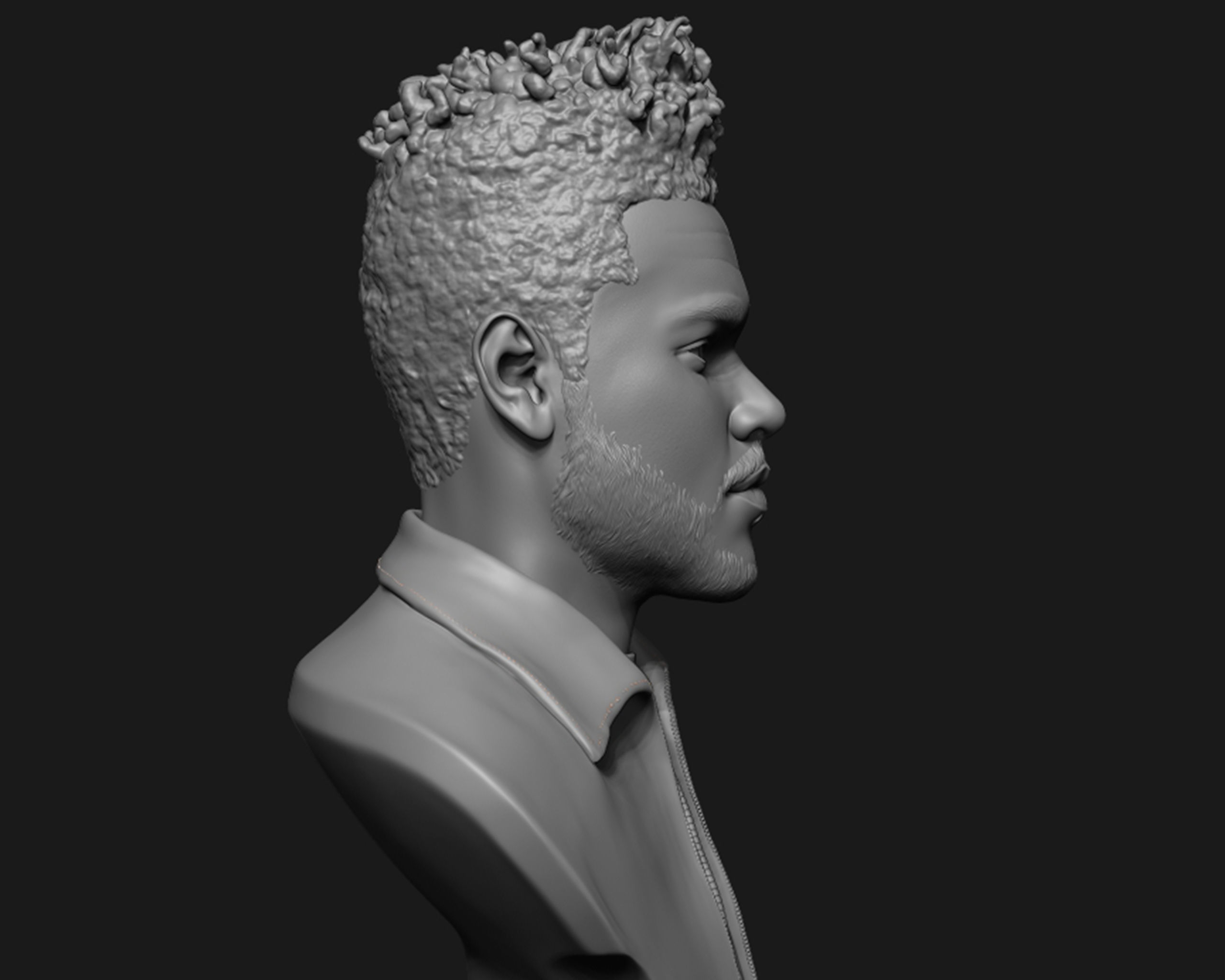 The Weeknd portrait sculpture 3D model 3D printable | CGTrader