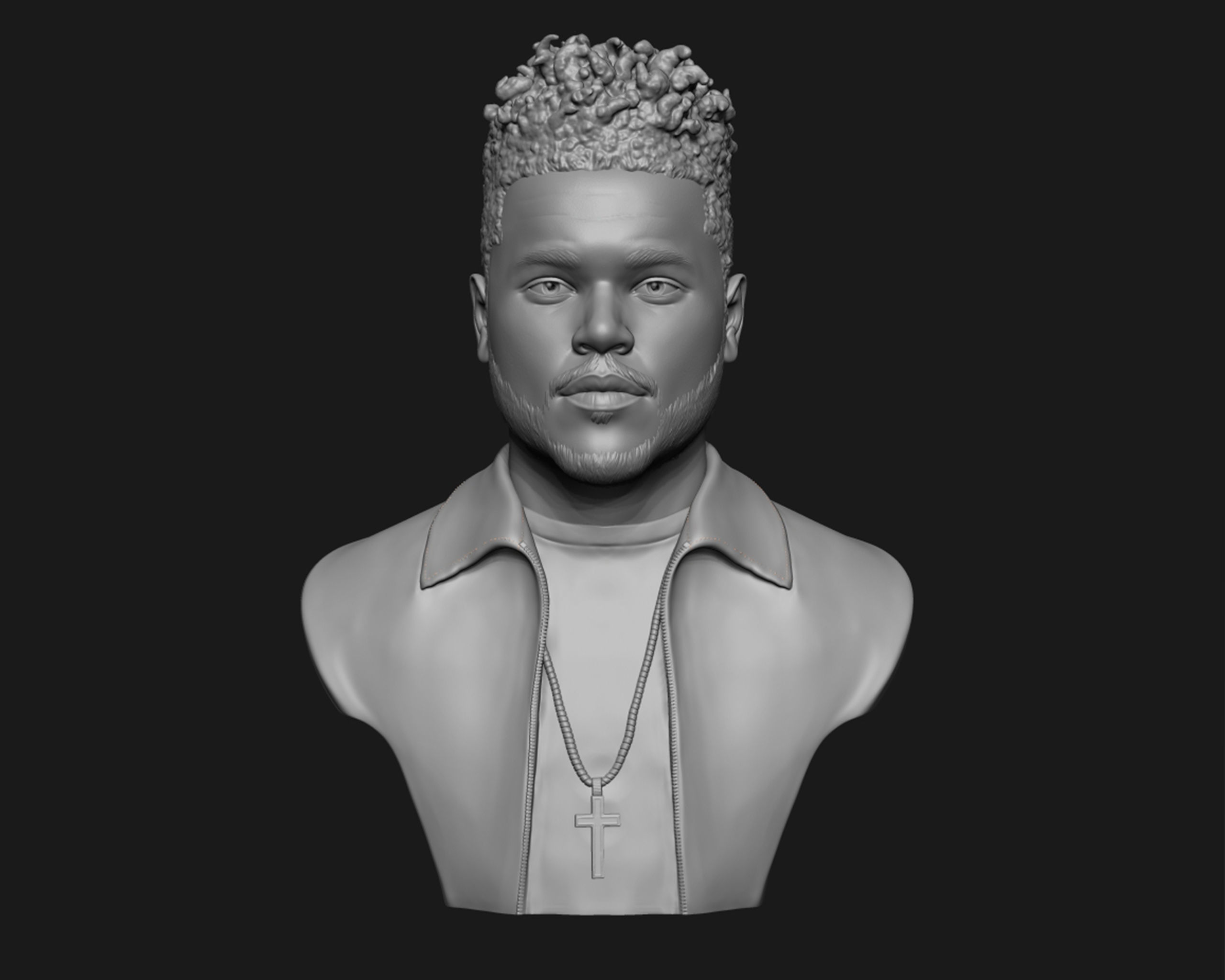 The Weeknd portrait sculpture 3D model 3D printable | CGTrader