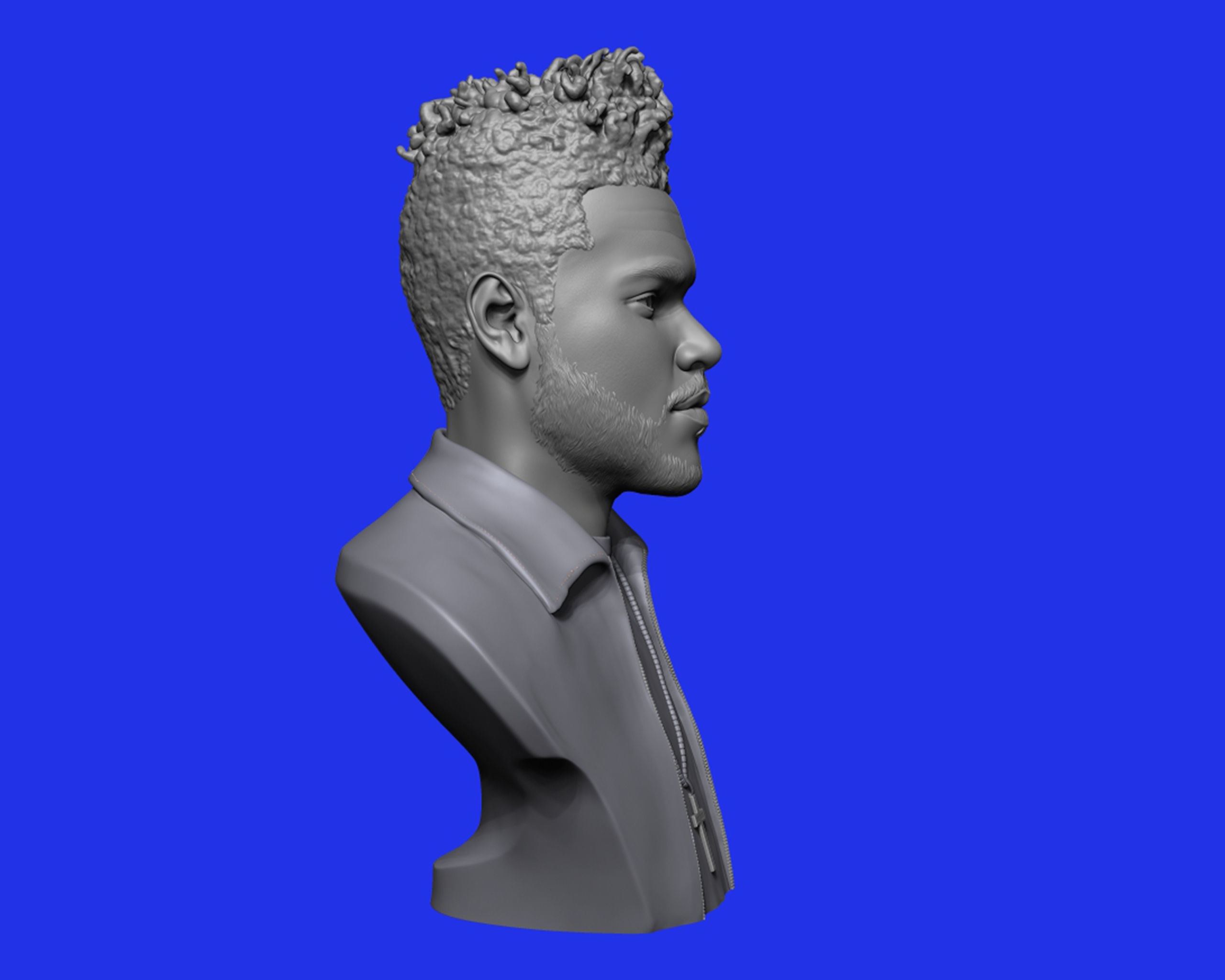 The Weeknd portrait sculpture 3D model 3D printable | CGTrader
