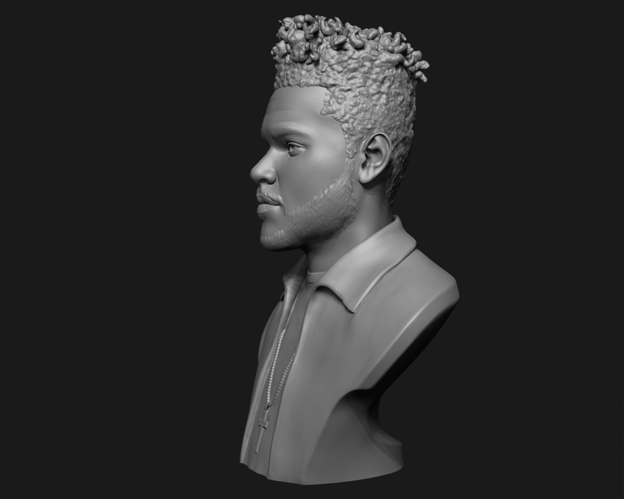 The Weeknd portrait sculpture 3D model 3D printable | CGTrader