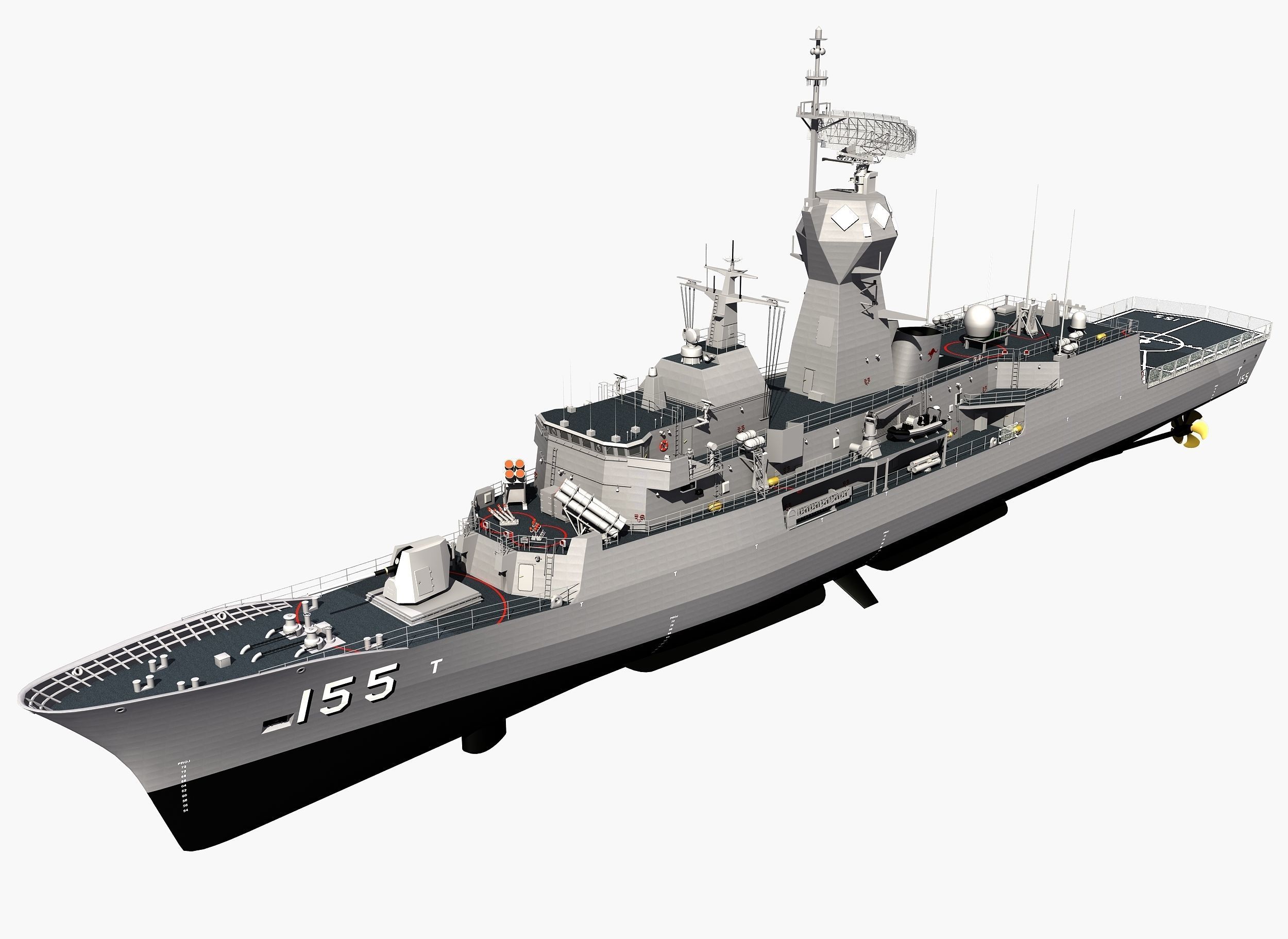 ANZAC MEKO Class Frigate HMAS BALLARAT FFH 155 model 3D model | CGTrader