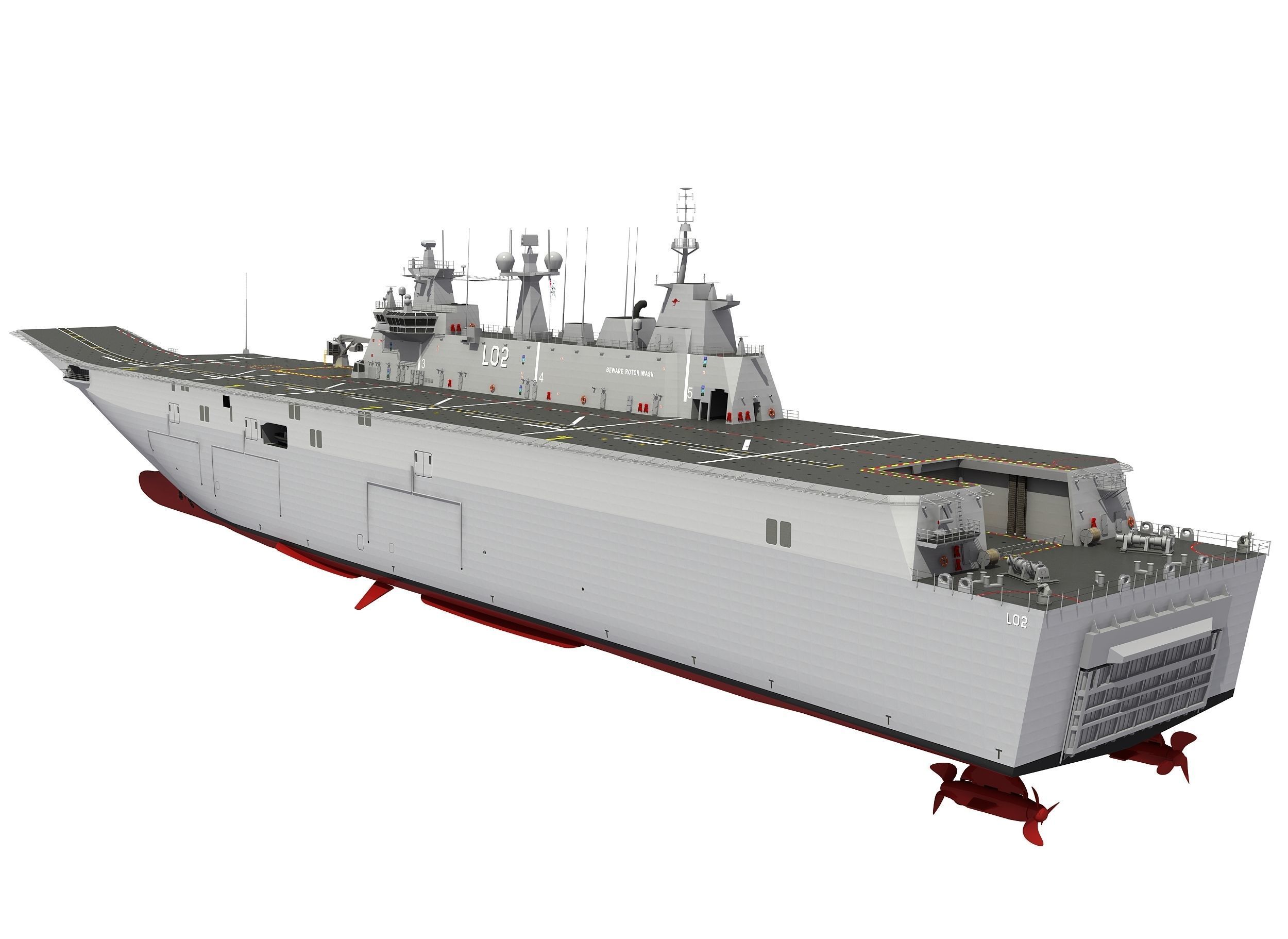 HMAS CANBERRA AUSTRALIAN LHD 3D model | CGTrader