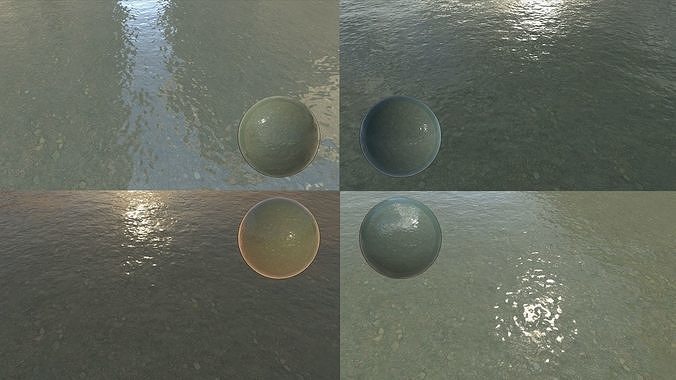 Texture River Water Textures VR / AR / low-poly | CGTrader