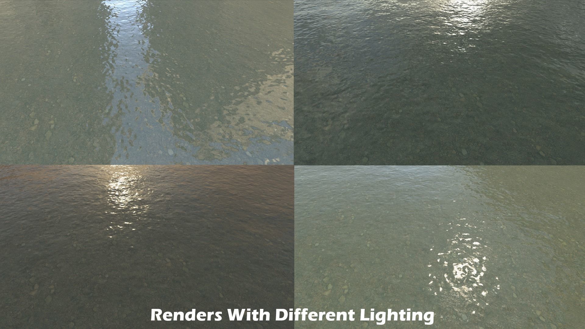 Texture River Water Textures VR / AR / low-poly | CGTrader
