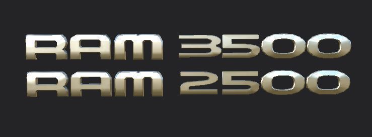RAM 2500 3500 DOOR EMBLEM 3D model | CGTrader