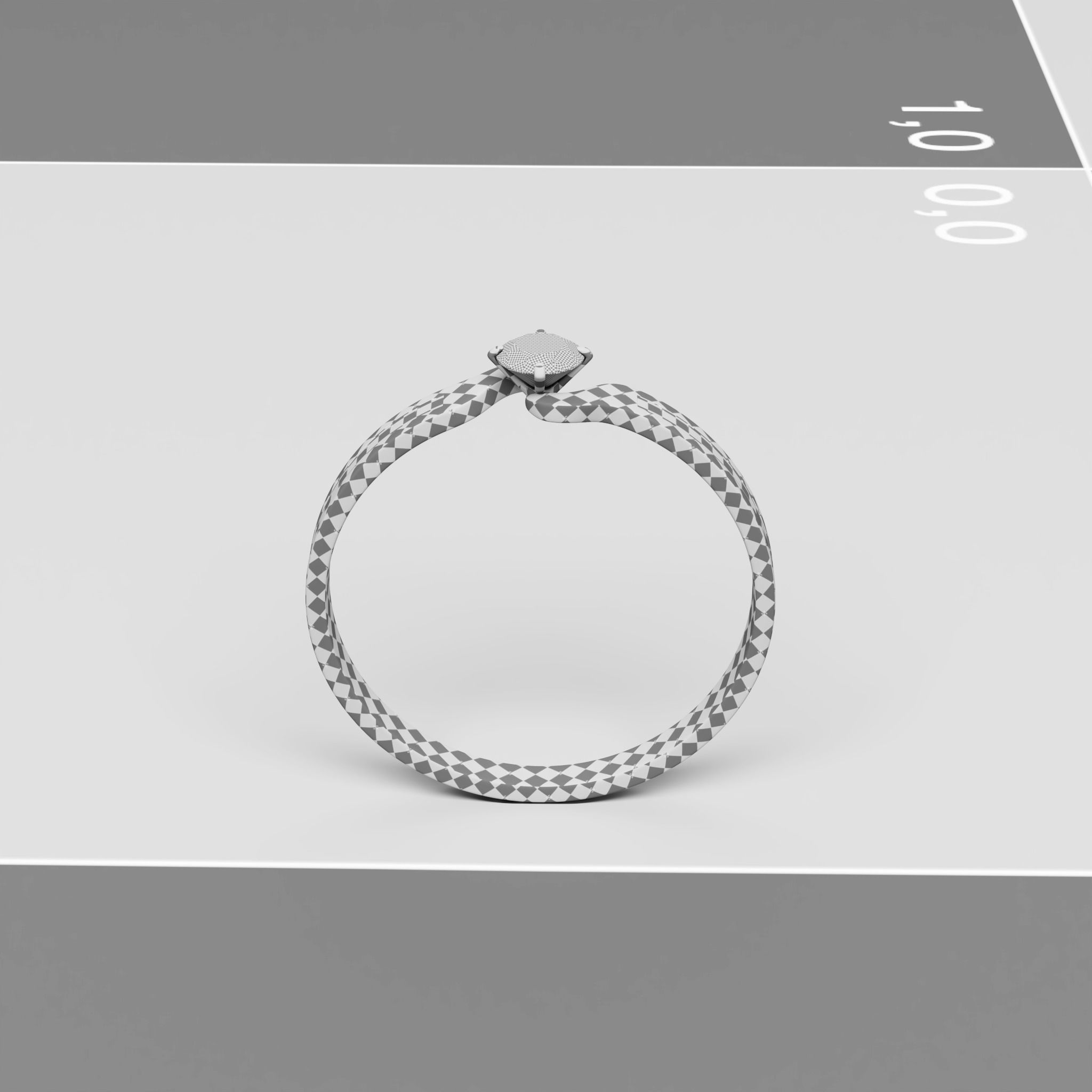 Ring - Diamond Gold Titanium 3D model | CGTrader