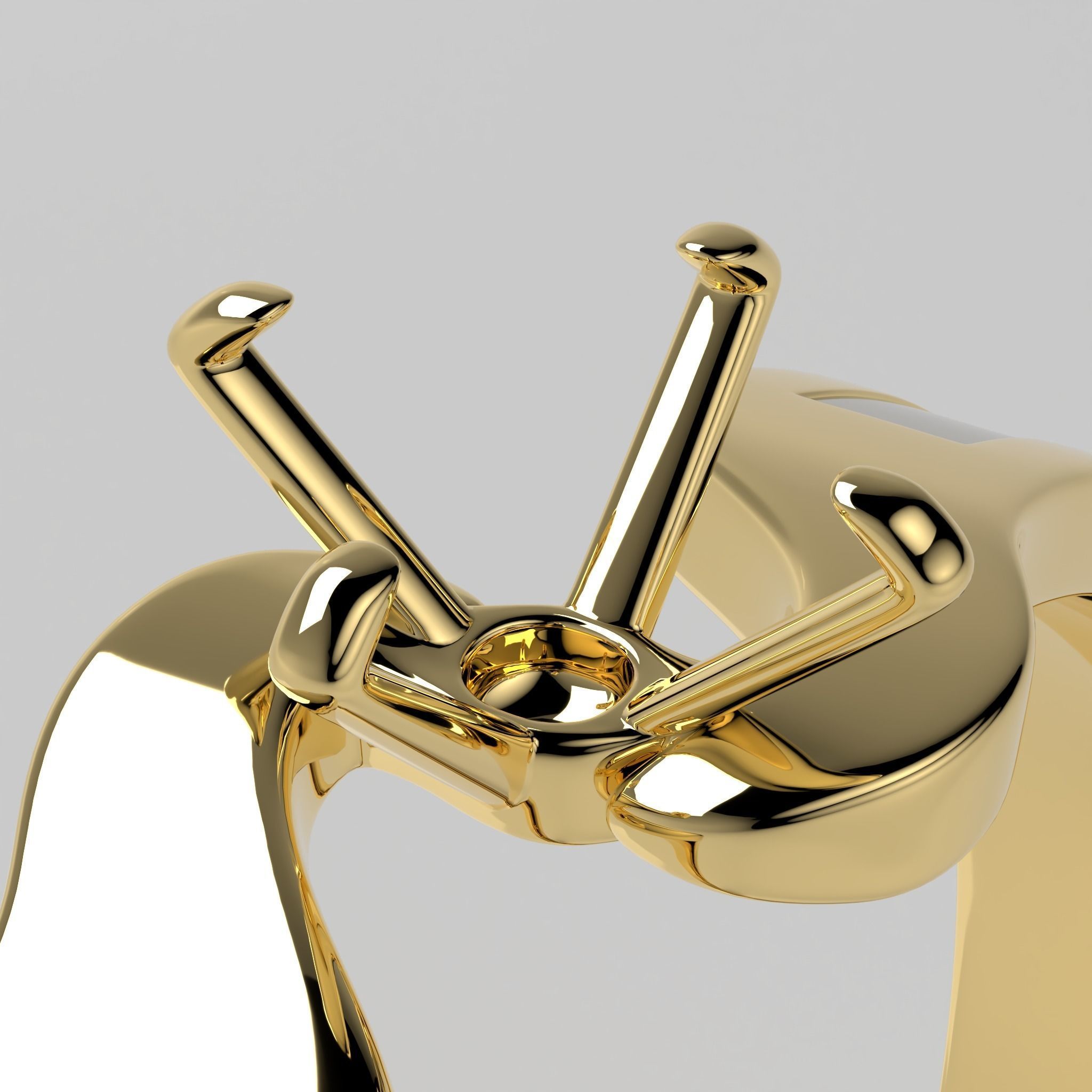 Ring - Diamond Gold Titanium 3D model | CGTrader