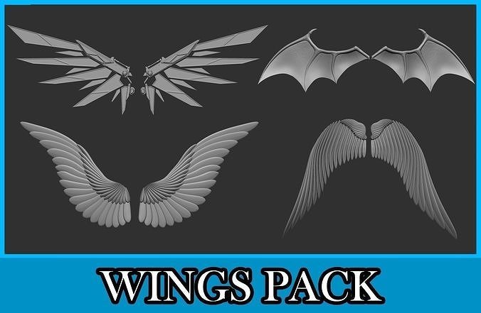 Wings Pack 3D model | CGTrader