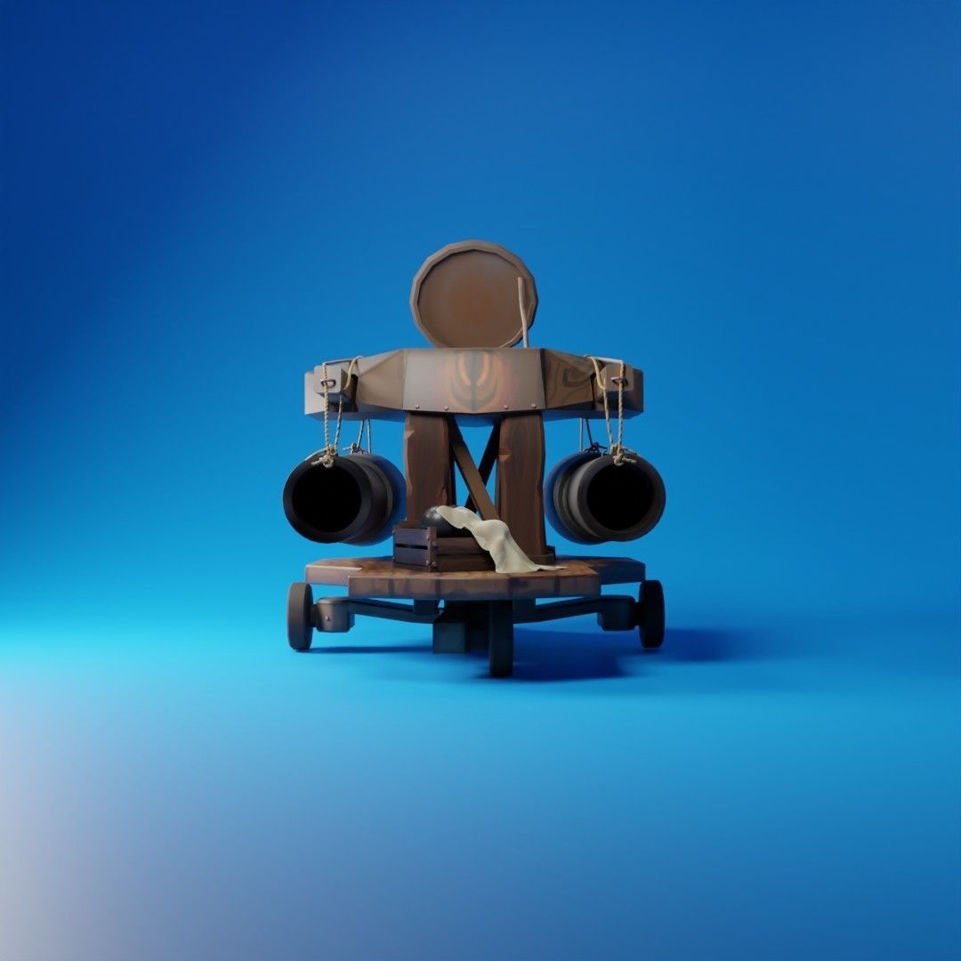 Rigged Cartoon Turret Stylized 3D model rigged | CGTrader