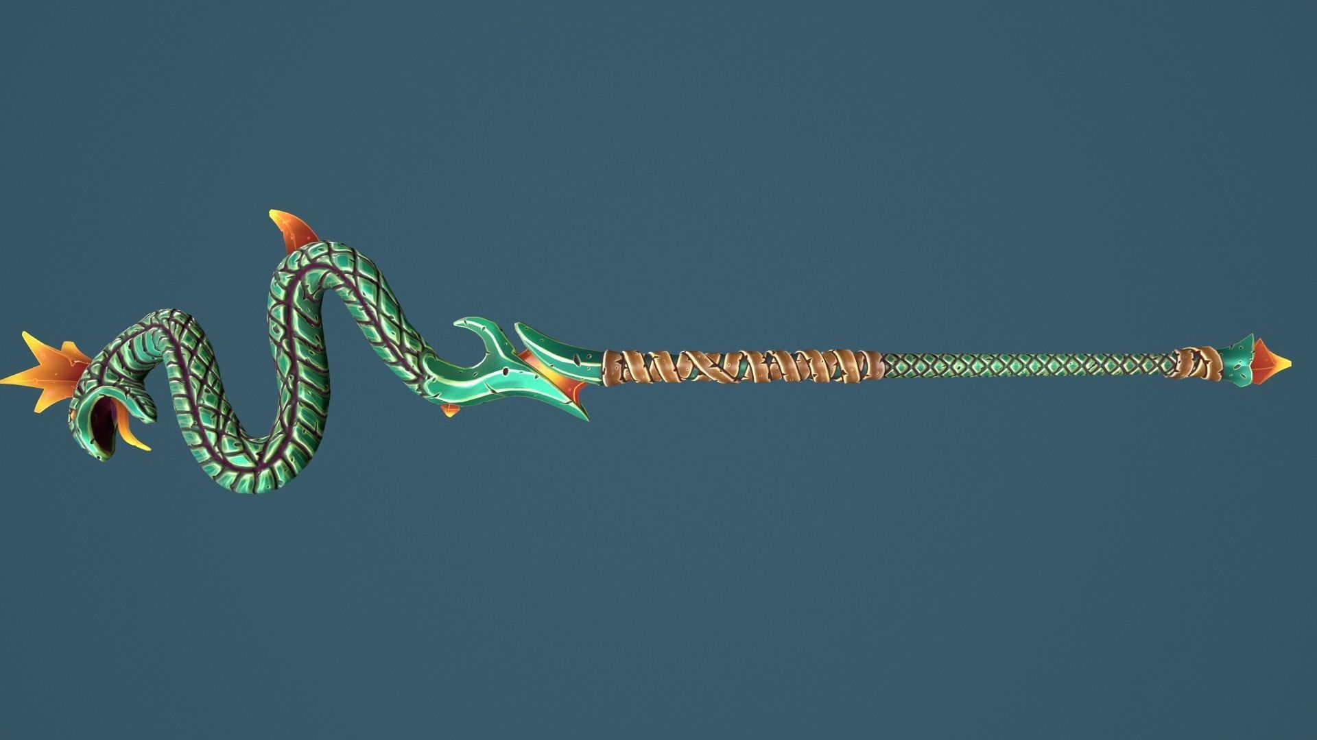 3D model Snake staff VR / AR / low-poly | CGTrader