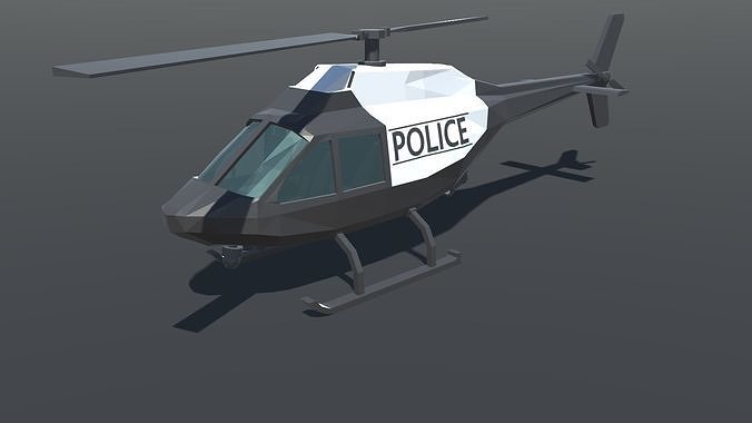 3D model Police Helicopter Low Poly VR / AR / low-poly | CGTrader