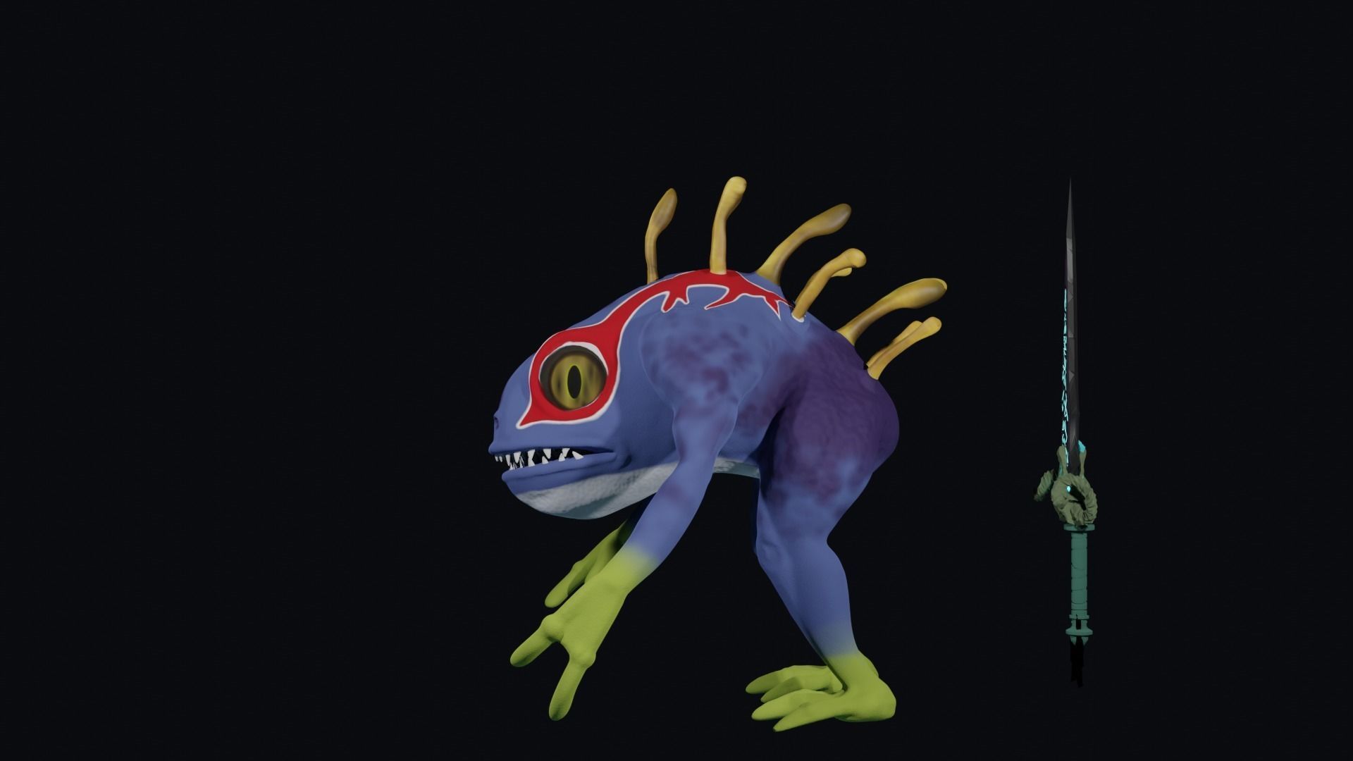 Murloc 3D model animated rigged | CGTrader