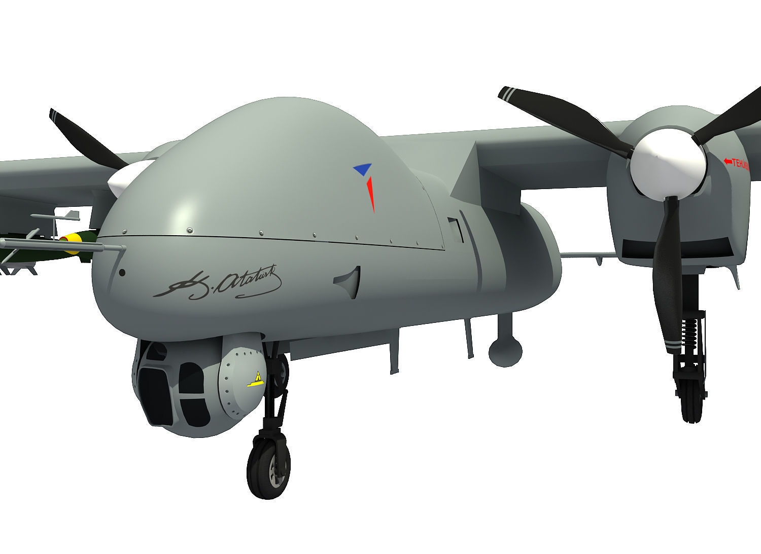 AKSUNGUR UAV ANKA-2 3D model | CGTrader