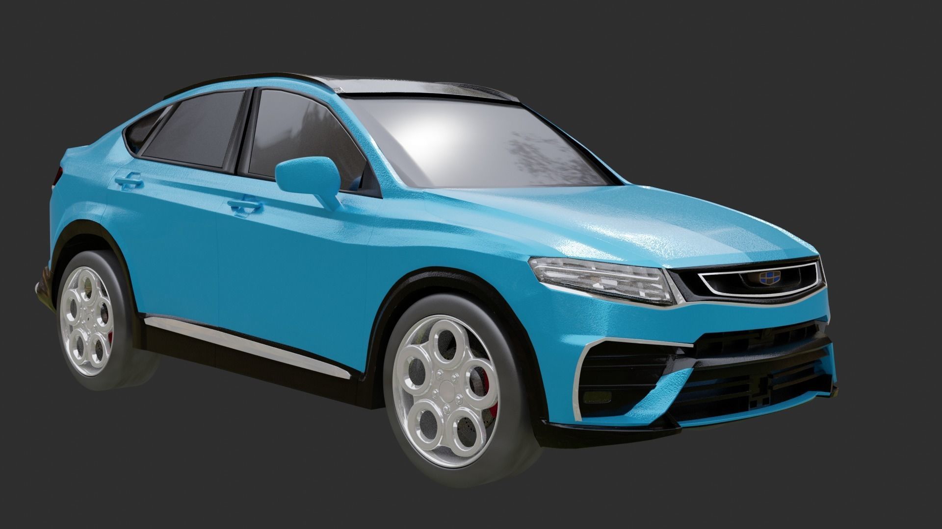 Geely Xingyue Light Blue Colour 3D model | CGTrader