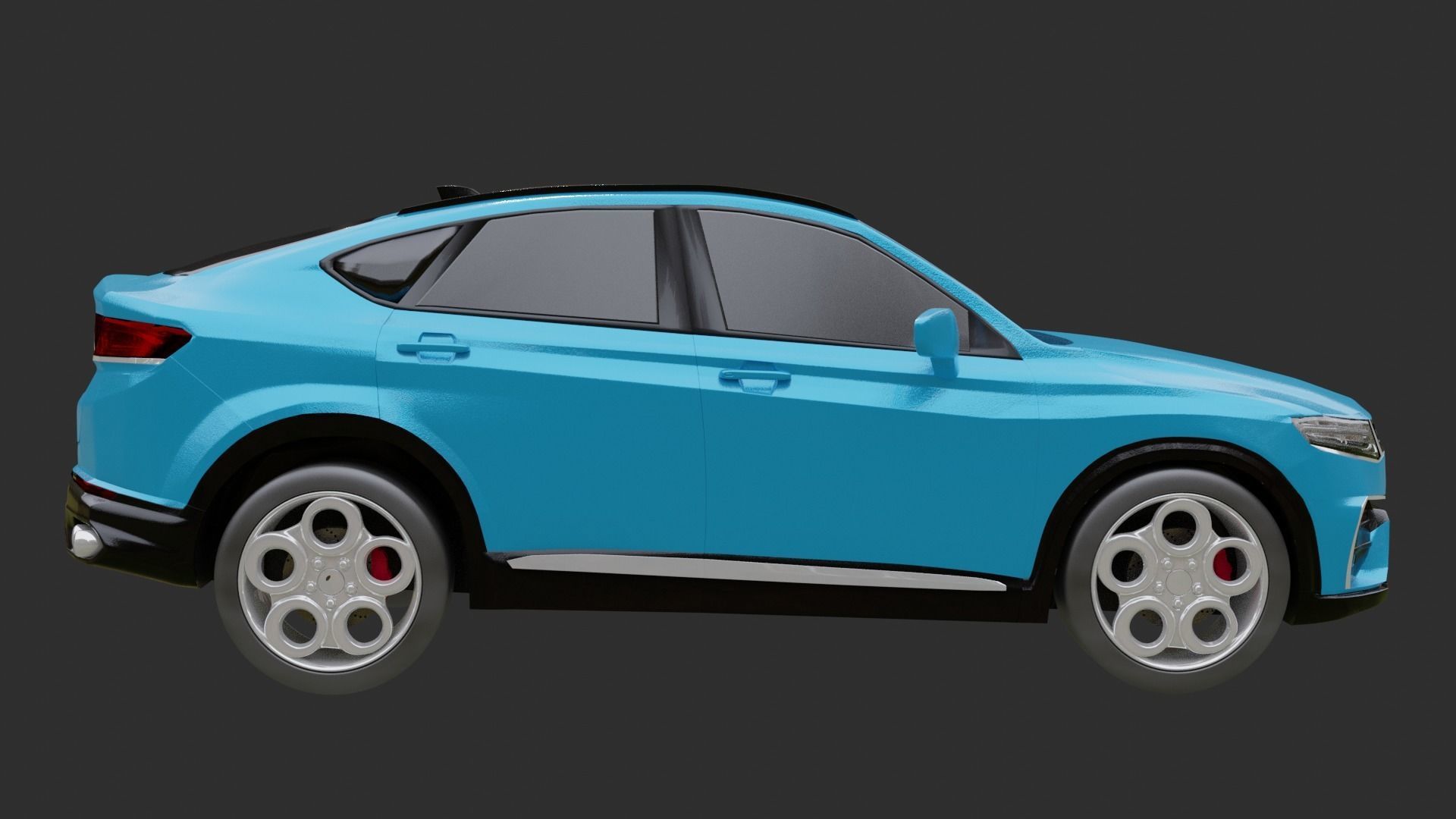 Geely Xingyue Light Blue Colour 3D model | CGTrader