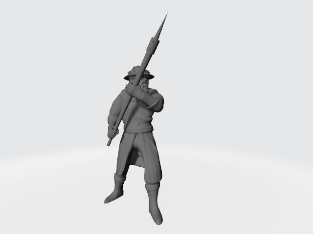 Medieval infantry with goedendag 3D model 3D printable | CGTrader
