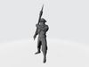 Medieval infantry with goedendag 3D model 3D printable | CGTrader