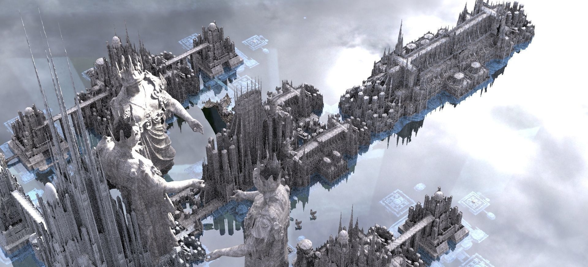 Pandoras Temple Gods Architecture Kit bash 3D model | CGTrader