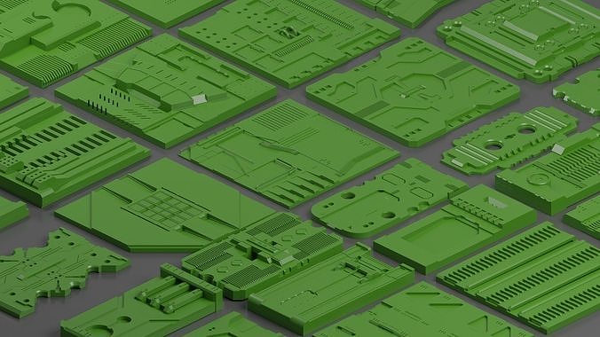 Hard Surface Panels Volume 1 3D model | CGTrader