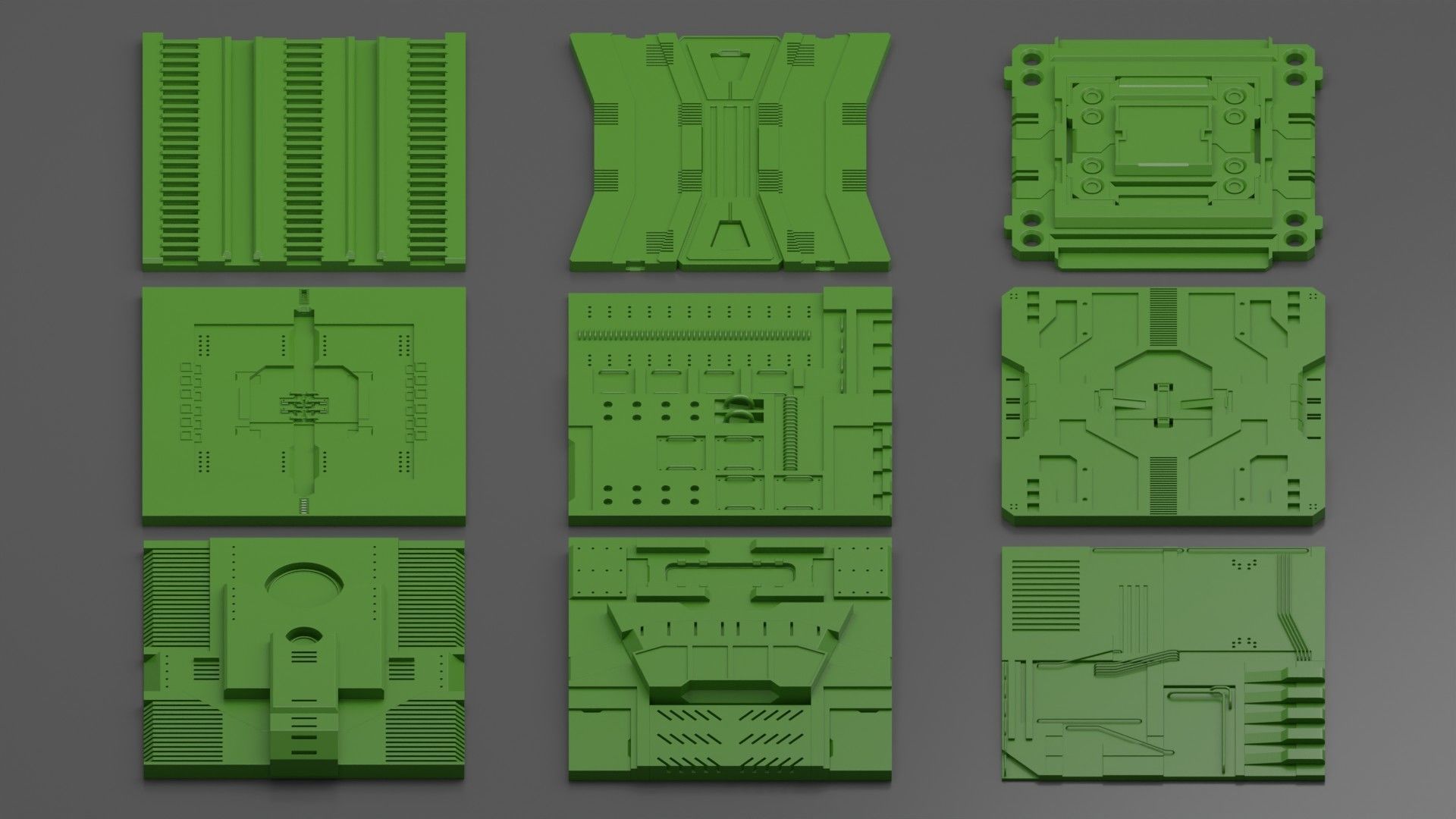 Hard Surface Panels Volume 1 3D model | CGTrader