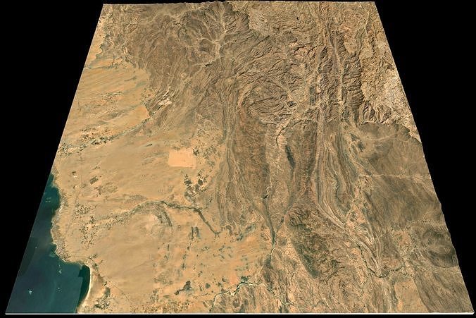 FREE Mecca and the Red Sea coast of Saudi Arabia - tile model free 3D ...